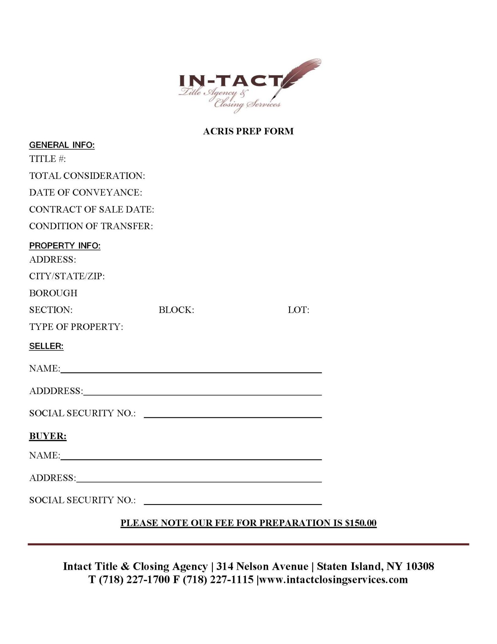 Forms | Intact Closing Services